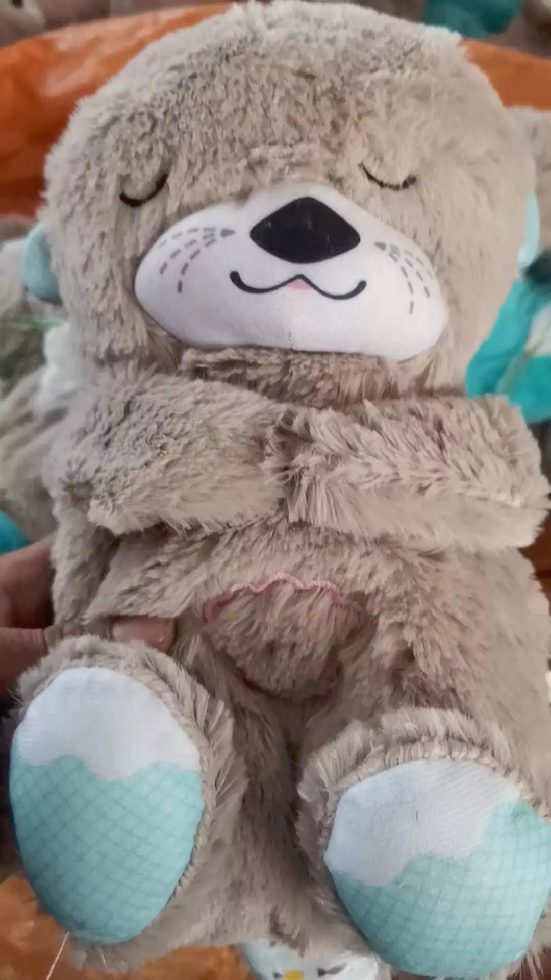 Breathing Baby Soothing otter Plush Toy – Dookilive
